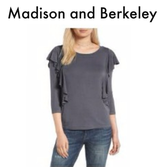 Madison & Berkeley | Tops | Madison And Berkeley Slate Grey Length ...